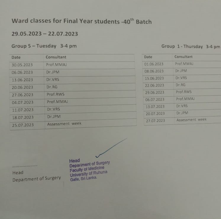 FMELMS: Ward Class for 40th Batch